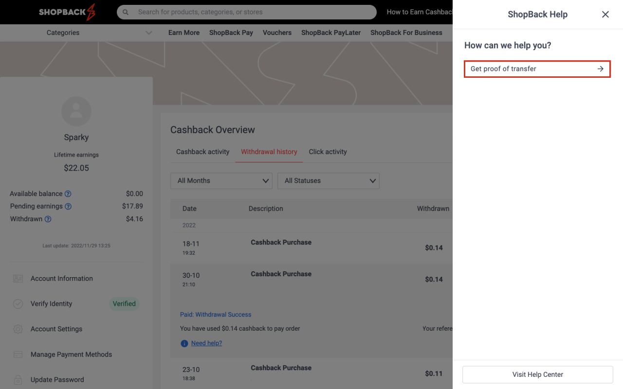Withdrawing your Cashback – Help centre · ShopBack Australia