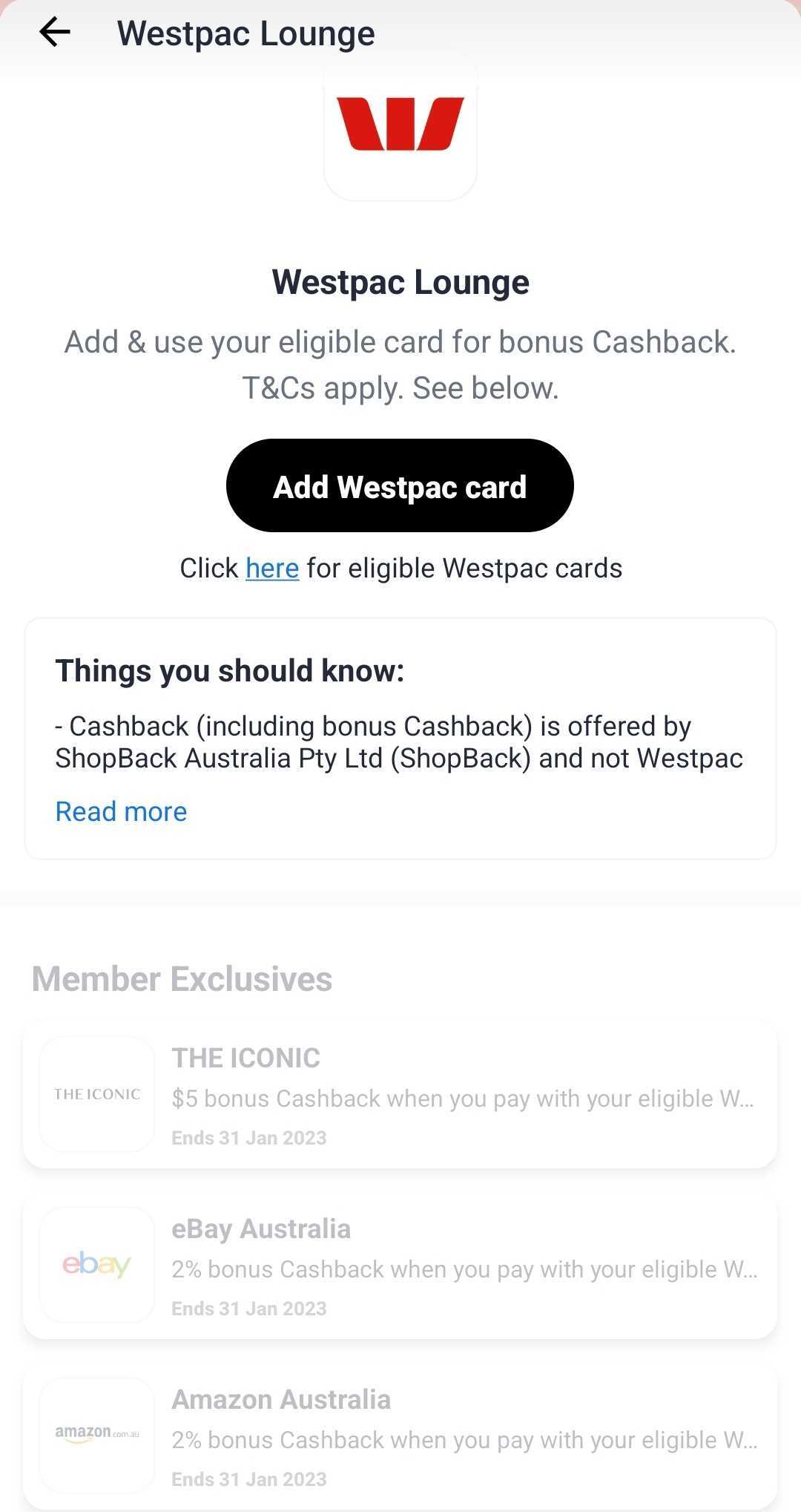 ShopBack x Westpac Collaboration – Help centre · ShopBack Australia